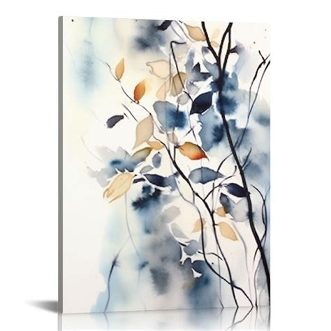 Aristuring Abstract Botanical Canvas Wall Art Watercolor Botanical