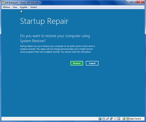 Windows 8 Startup Repair With System Restore