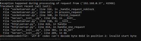 Unicodedecodeerror Utf 8 Codec Cant Decode Byte 0xbd In Position 2 Invalid Start Byte