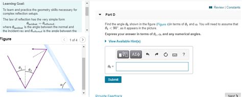Solved Review Constants Part D Learning Goal To Learn And Chegg