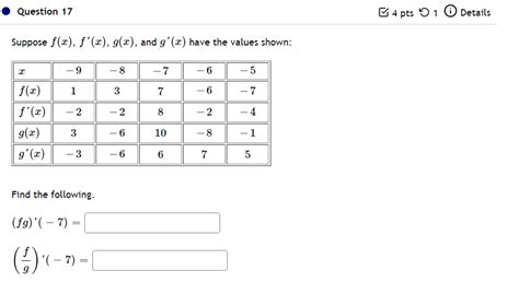 solved question 17 suppose f x f x g x and g x have