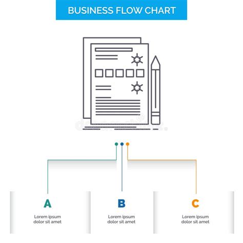 Component Data Design Hardware System Business Flow Chart Design With 3 Steps Line Icon For