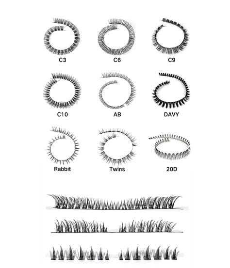 Wholesale Fluffy DIY Lash Extension Kit D Curl Natural Cluster Lashes With Private Label Pre Cut
