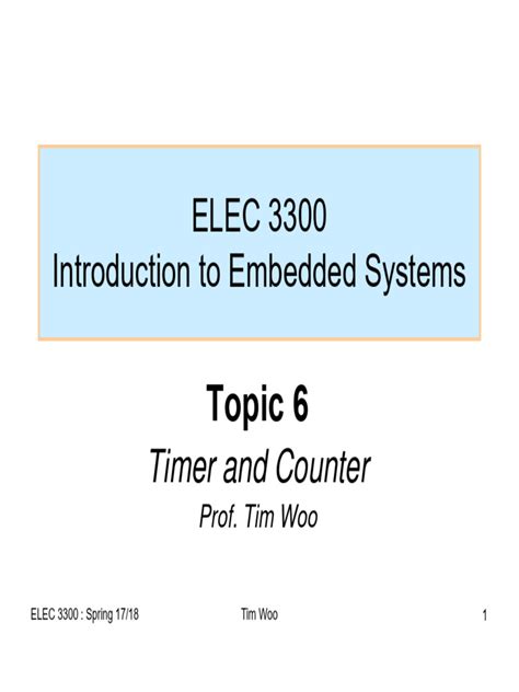 elec3300 06 timer pdf microcontroller timer