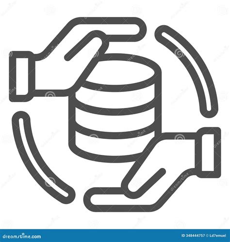 Data Hoarding Symbols Collection Or Sketches Files Storage Theme Icons In Line Style Signs For