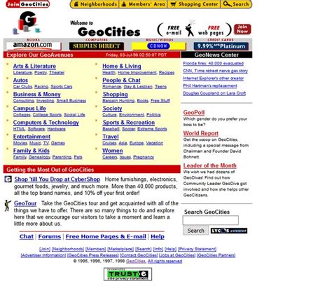 Explore The Geocities In 1998