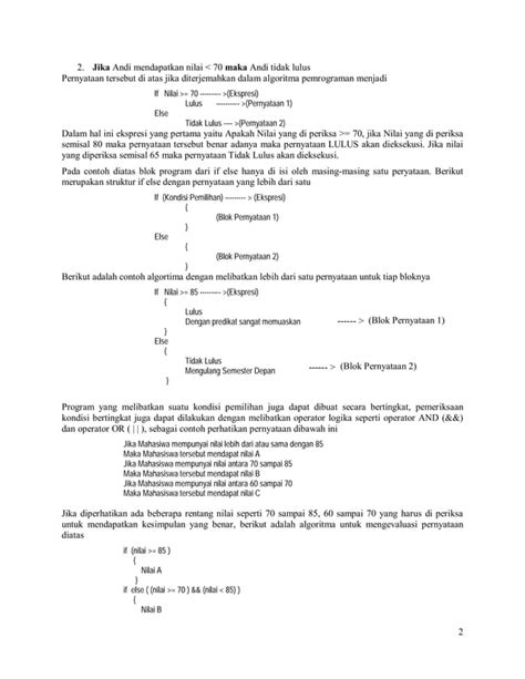 2 Teknik Pemilihan Dalampemrograman Pdf