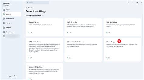 Settings In Windows Defender Firewall Kaspersky Basic Standard