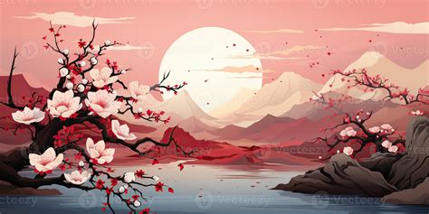 Japanese Art Cherry Blossom Wallpaper