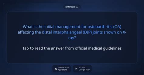 What Is The Initial Management For Osteoarthritis Oa Affecting The Distal Interphalangeal Dip