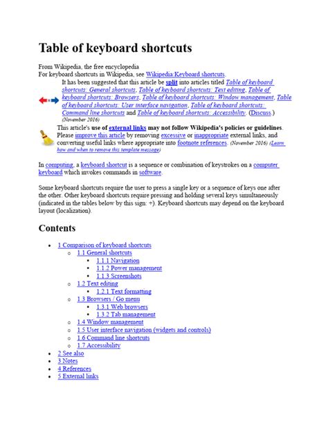 table of keyboard shortcuts pdf keyboard shortcut computer keyboard