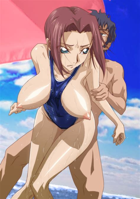 Kyabakurabakufu Kouzuki Kallen Code Geass Arm Grab Highres 1girl Bare Arms Bare Legs