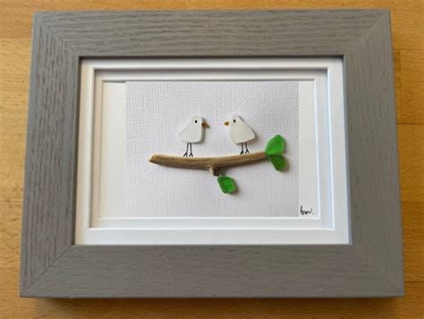 Framed Sea Glass Art Picture Customize And Personalize To Etsy