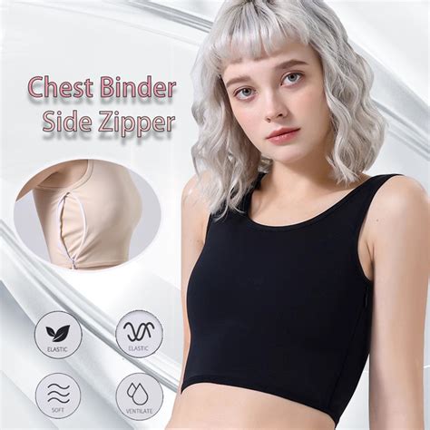 Chest Binder Baju Melayu Budak Side Zipper Plus Size Binder Flat Plus