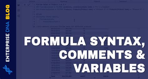 Power Bi Formula Syntax Comments And Multiple Variables Enterprise Dna