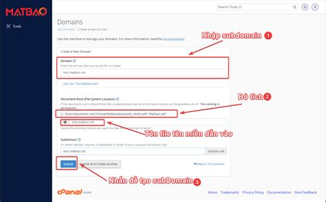 hướng dẫn thêm addon domain sub domain alias domain trên cpanel mới