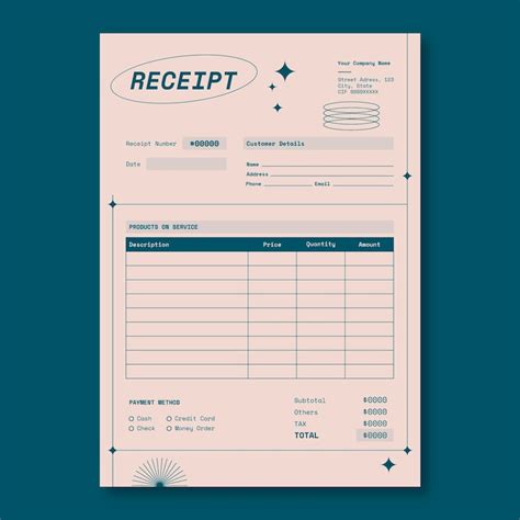 4 페이지 영수증 양식 이미지 Freepik에서 무료 다운로드
