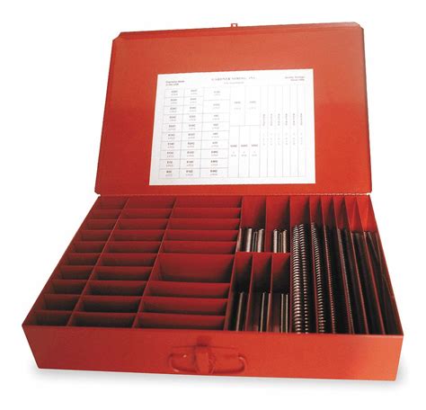 Carbon Steel 123 Pieces Compressionext Spring Assortment 1ndw4