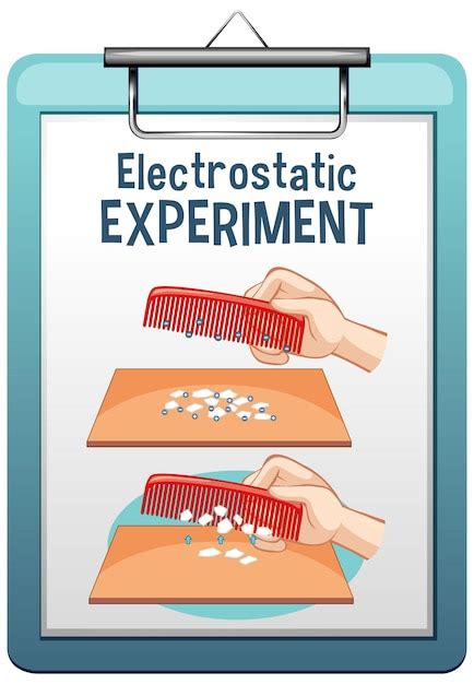 Free Vector Electrostatic Experiment With Comb And Paper
