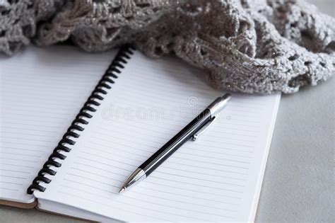 Selective Focus Table Businessman Hand Write Notebook Mobile Phone Laptop And Pen On The