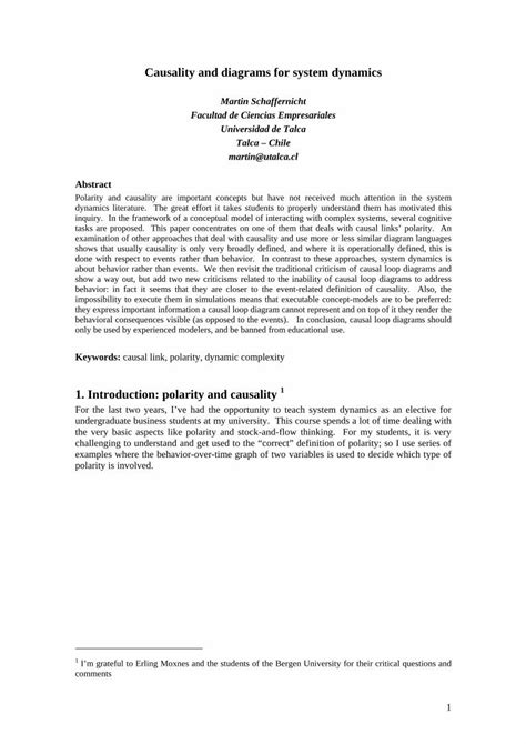 Pdf Causality And Diagrams For System Dynamicspanoramautalcacl