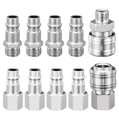 Buy Spurtar 10 Pcs 14 Air Compressor Tools Airline Fittings 14 Bsp