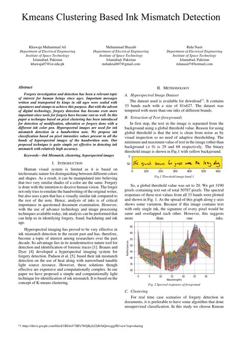 Pdf Kmeans Clustering Based Ink Mismatch Detection