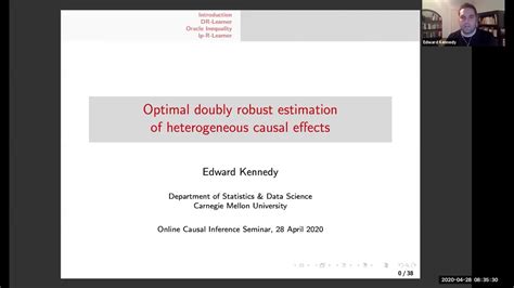 Edward Kennedy Optimal Doubly Robust Estimation Of Heterogeneous