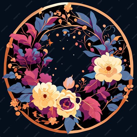 Premium Vector Surreal Garden Border Handdrawn Floral Frame For Imaginative Minds