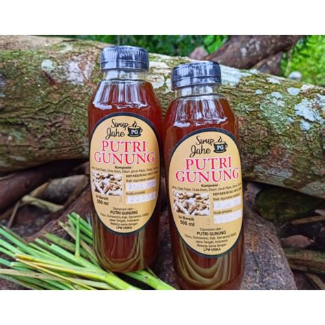 Jual Sirup Jahe Putri Gunung Shopee Indonesia