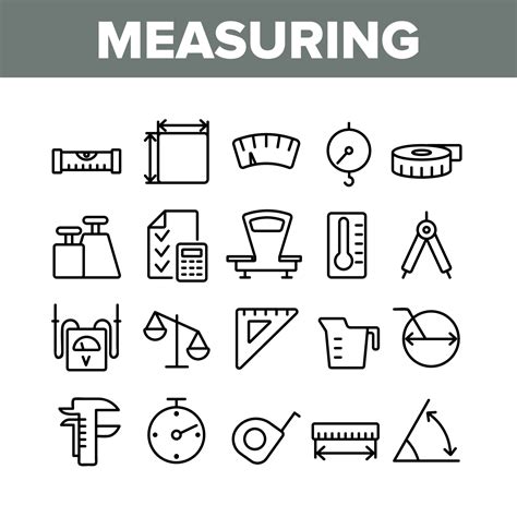 Measuring Equipment Collection Icons Set Vector 9906700 Vector Art At