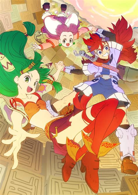 Feena Justin And Sue Grandia And More Drawn By Itaoka Danbooru