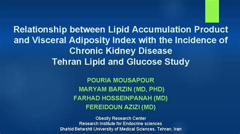 Relationship Between Lipid Accumulation Product And Visceral Adiposity