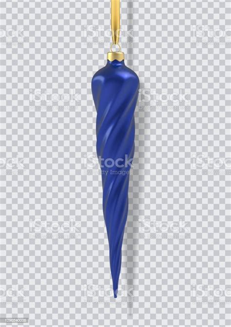 고치 나선형의 형태로 현실적인 푸른 크리스마스 트리 장난감 크리스마스 디자인 모형을위한 3d 일러스트 개체 투명한 배경에서 격리된 벡터 12월에 대한 스톡 벡터 아트 및