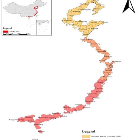 Spatial Distribution Of 46 Coastal Cities Belonging To Three Marine Download Scientific Diagram
