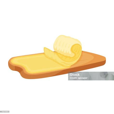 빵과 버터 마가린 우유 제품 천연 성분 아이콘 컨셉 만화 유기농 유제품 아침 식사 음식 벡터 일러스트 흰색에 고립 개념에 대한