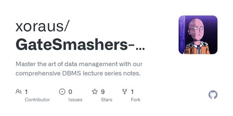 GitHub Xoraus GateSmashers DBMS Master The Art Of Data Management