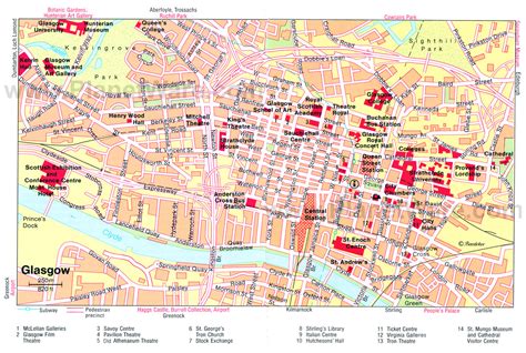 Printable Map Of Glasgow City Centre