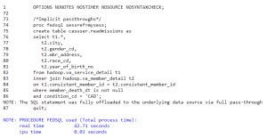 Implicit SQL Pass Through To Hive In SAS Viya SAS Users