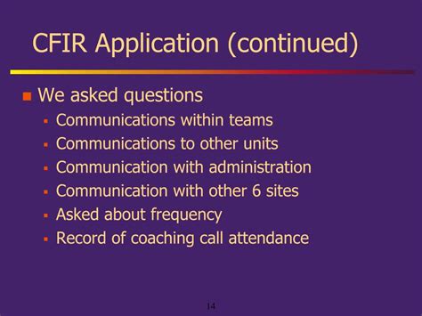 PPT CFIR Implementation Framework And Application To The VISN Stroke Collaborative