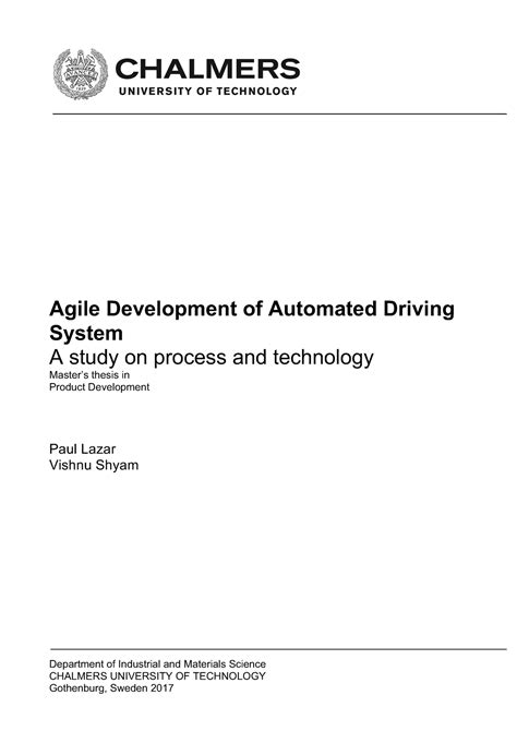 Examensarbete Inom Product Development Mppde Department Of