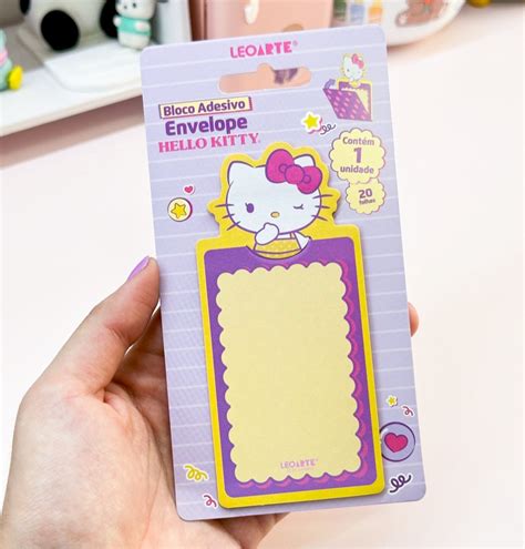 Bloco Adesivo Envelope Hello Kitty Leoandleo Panda Paper Papelaria