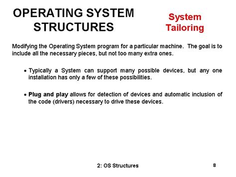 OPERATING SYSTEMS STRUCTURES Jerry Breecher 2 OS Structures