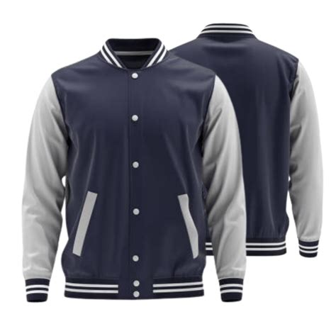 Varsity Baseball Jacket Navy Blue Swagze