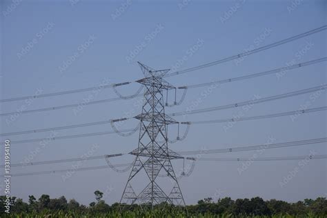 400kv Double Circuit Transmission Line Tower Which Is Used For High Voltage Ac Power