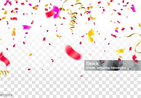 벡터 파티 풍선 그림입니다 색종이 리본 배경 인사말 축 벡터 바람에 대한 스톡 벡터 아트 및 기타 이미지 바람 색종이 조각