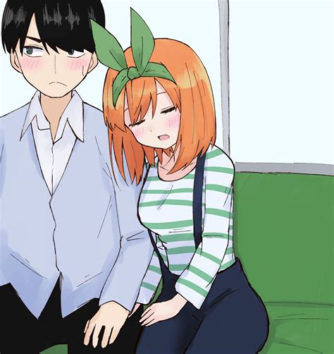 Nakano Yotsuba And Uesugi Fuutarou Go Toubun No Hanayome Drawn By Kujou Karasuma Danbooru