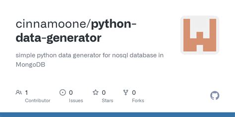 github cinnamoone python data generator simple python data generator