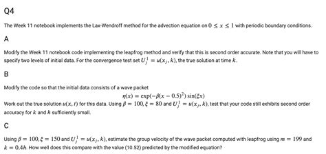 Solved Modify The Week Notebook Code Implementing The Chegg