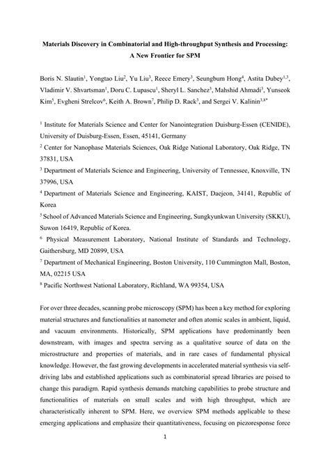 Pdf Materials Discovery In Combinatorial And High Throughput Synthesis And Processing A New